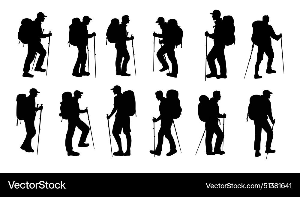 Man climbing on mountain people climbing Vector Image