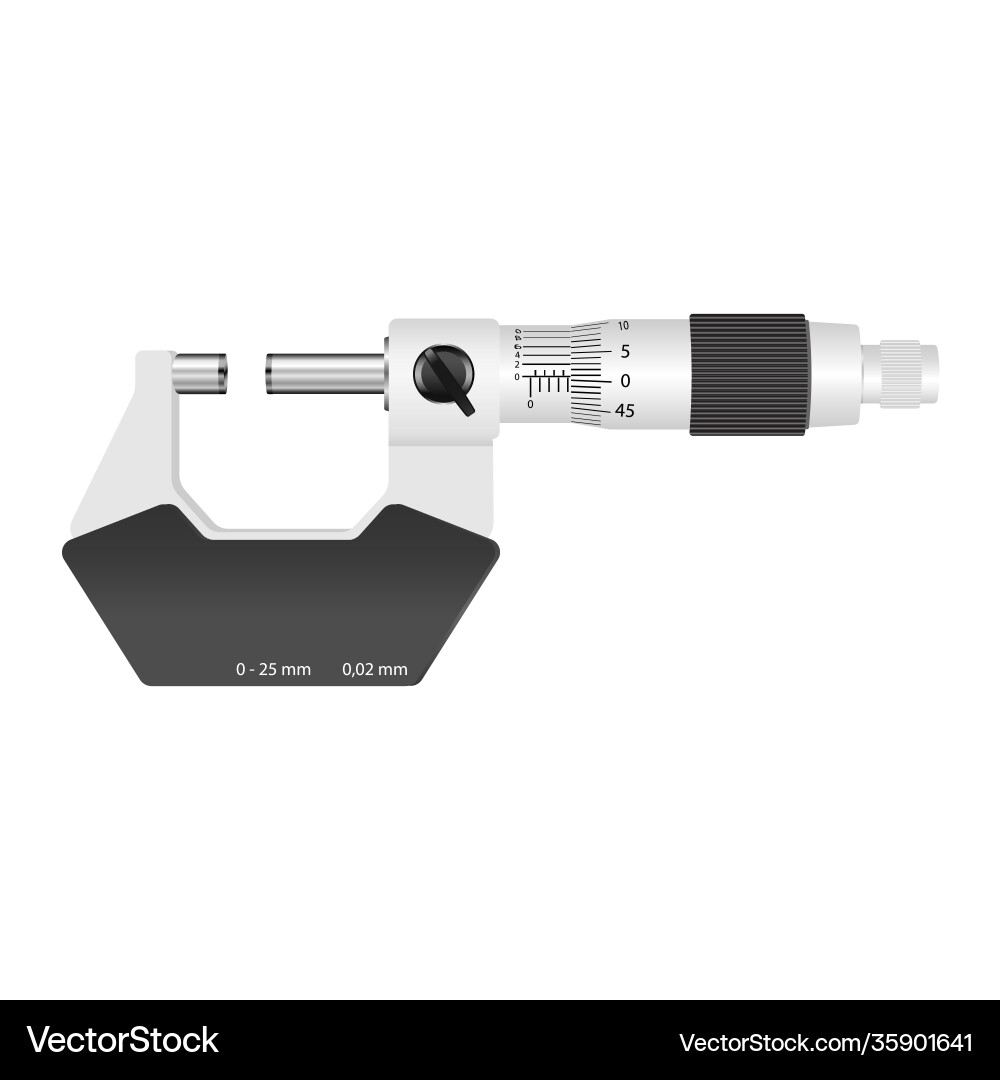 Micrometer for accurate Royalty Free Vector Image