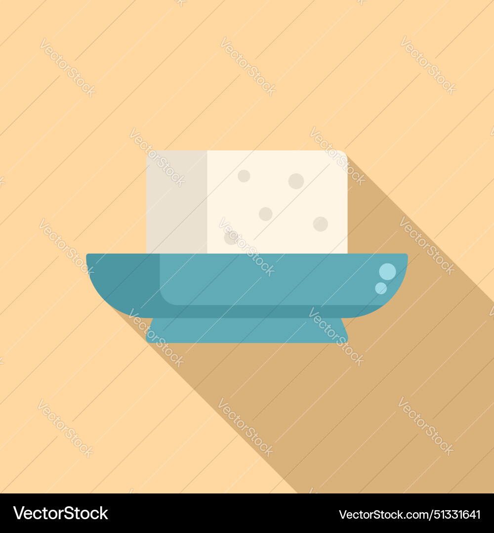 Minimalist tofu block Royalty Free Vector Image