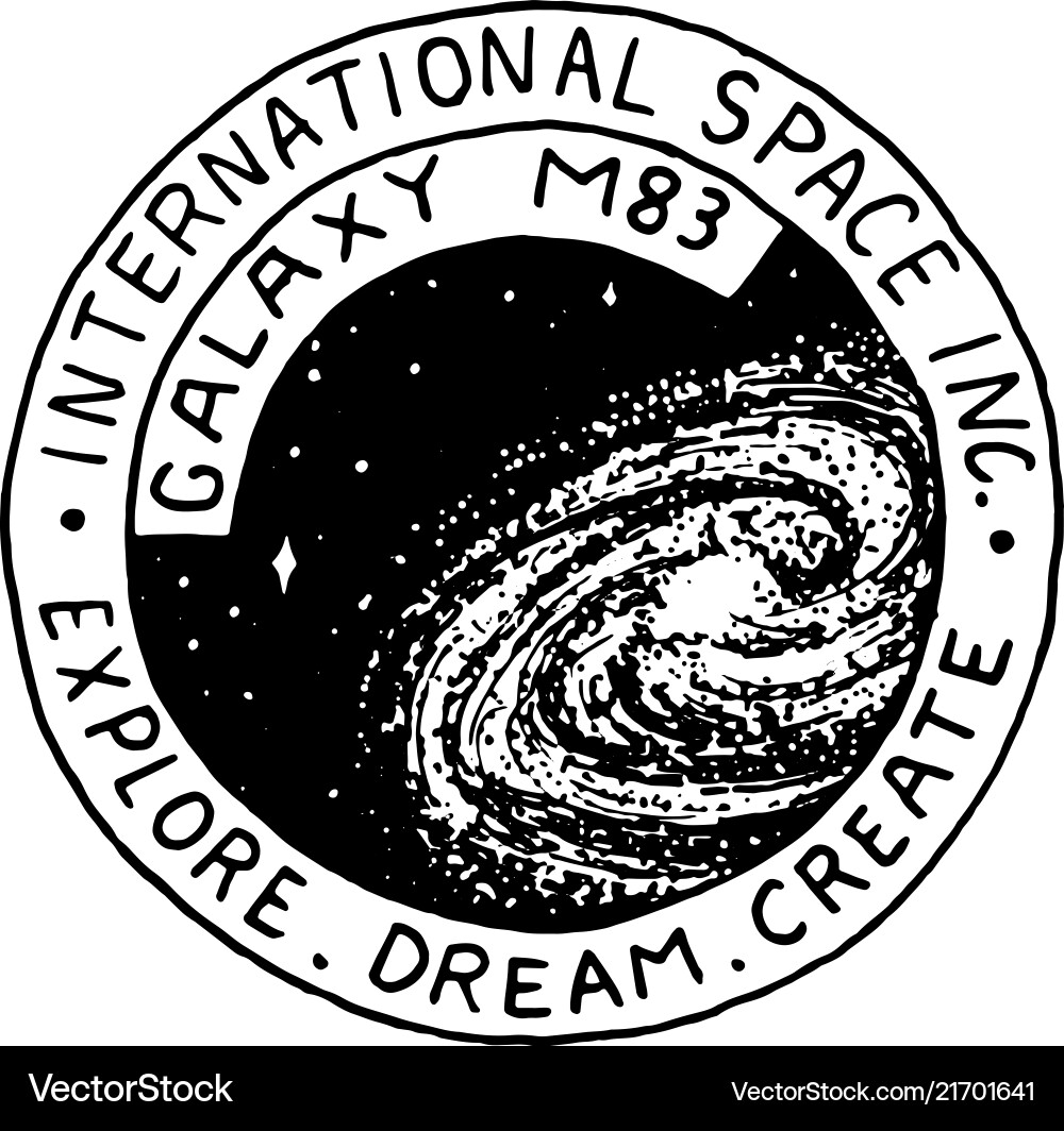 Mission of mars logo exploration Royalty Free Vector Image