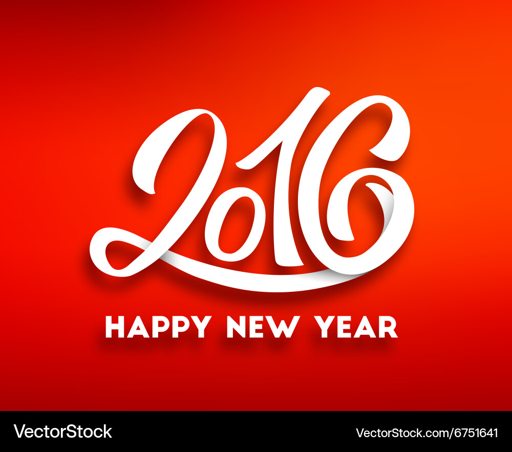 New Year 2016 Celebration Card Royalty Free Vector Image