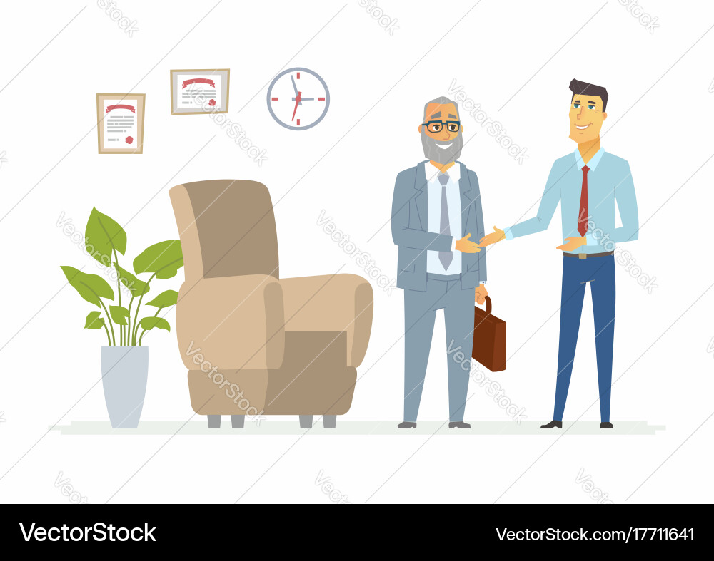 Productive business communication - modern cartoon