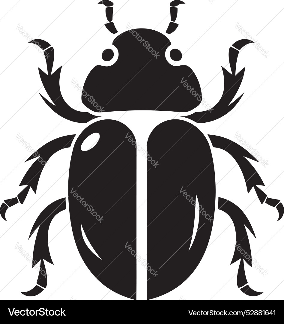 Royal beetle crest majesty insignia Royalty Free Vector