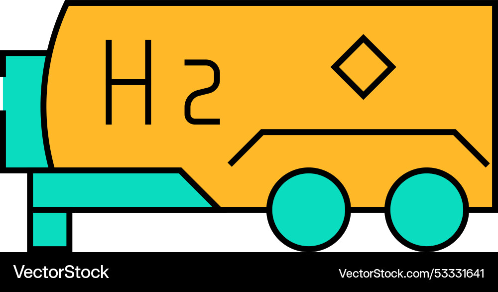 Tank hydrogen icon color Royalty Free Vector Image