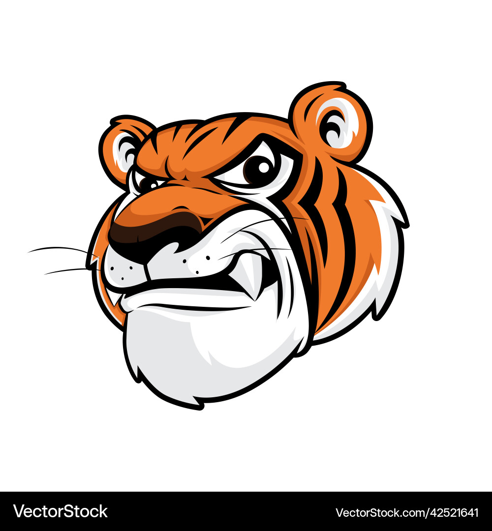 Tiger head Royalty Free Vector Image - VectorStock