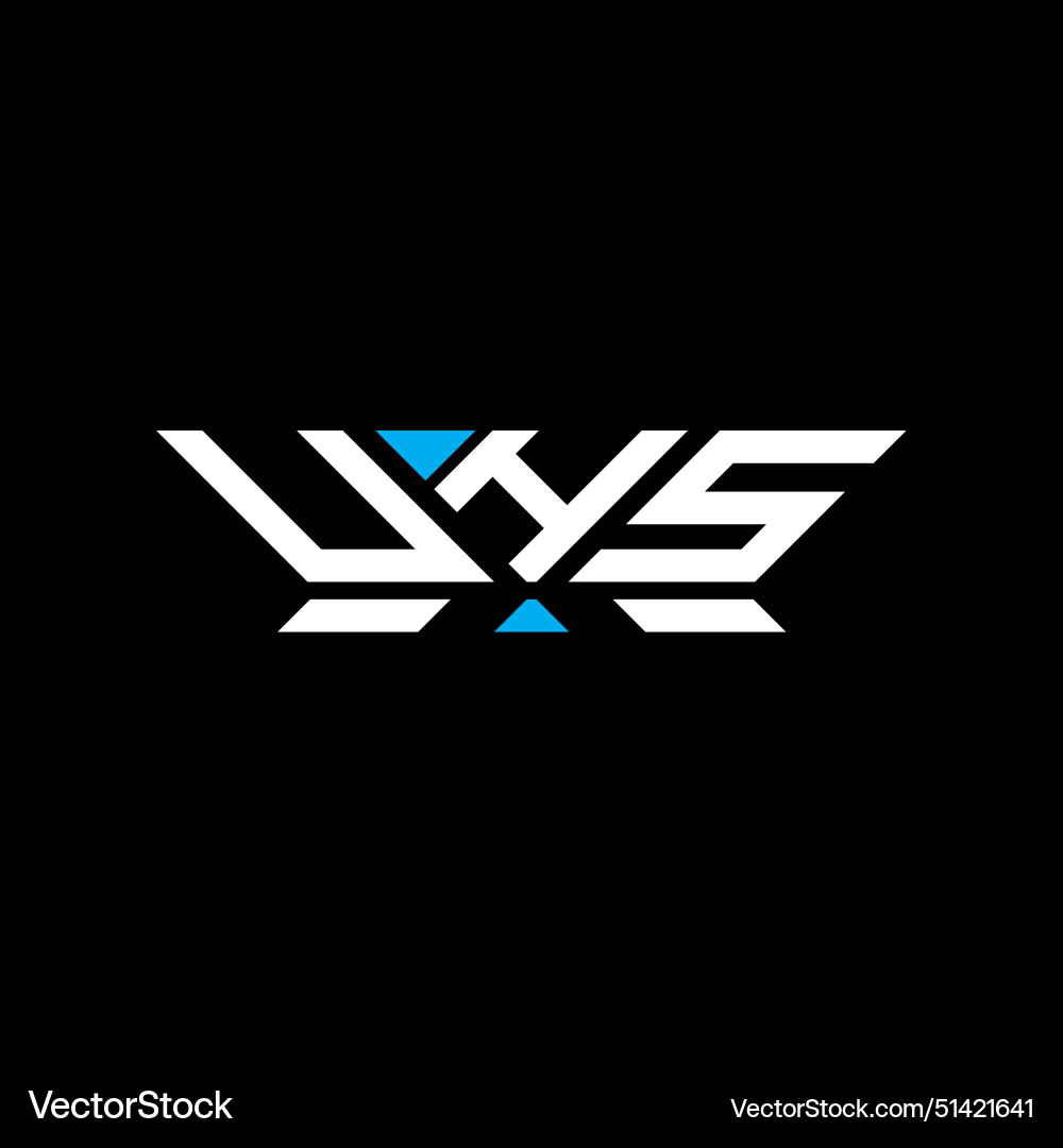 Uhs letter logo design simple and modern Vector Image