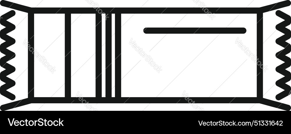 Black and white candy wrapper icon Royalty Free Vector Image