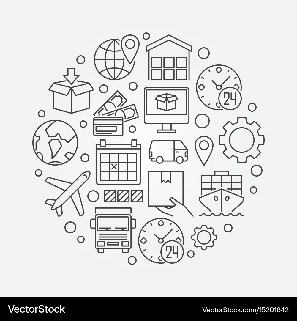 Circular Logistics Symbol Royalty Free Vector Image