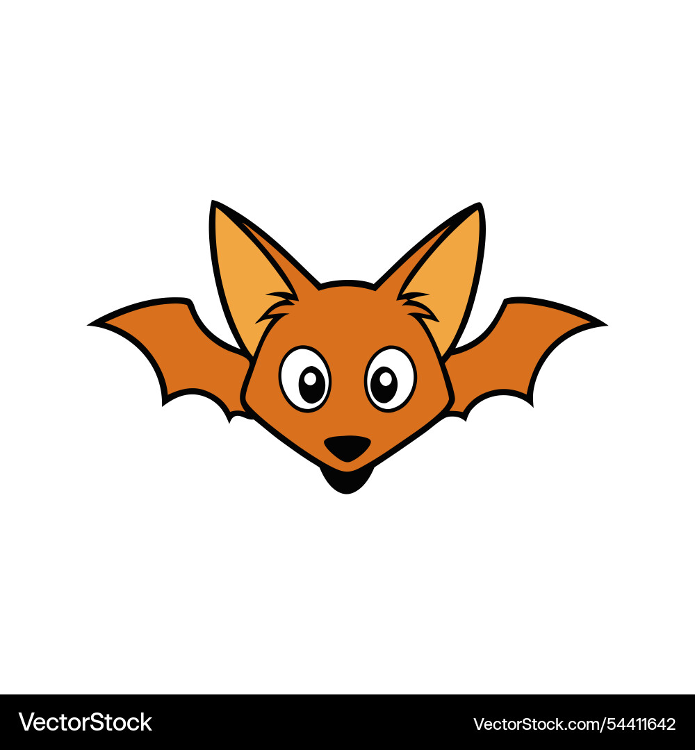 Flying fox head Royalty Free Vector Image - VectorStock