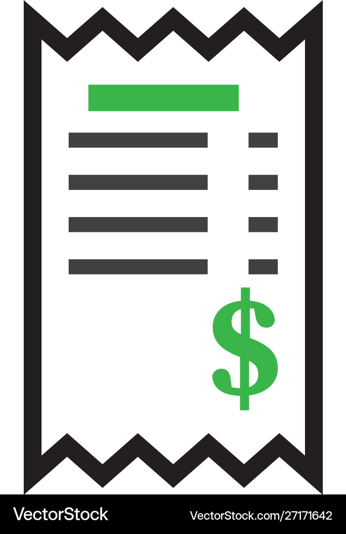 Paper bill graphic design template isolated Vector Image