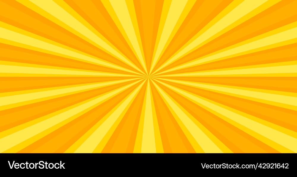 Radiant Yellow Sun Rays Pattern Royalty Free Vector Image