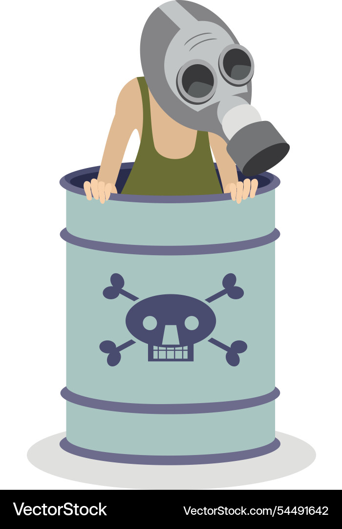 Worker in the gas mask Royalty Free Vector Image