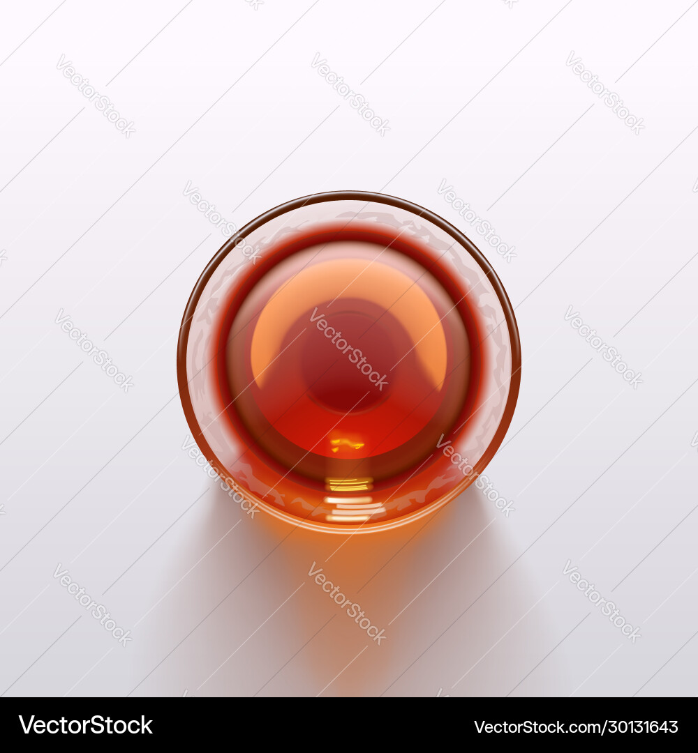 Drink glass top view Royalty Free Vector Image