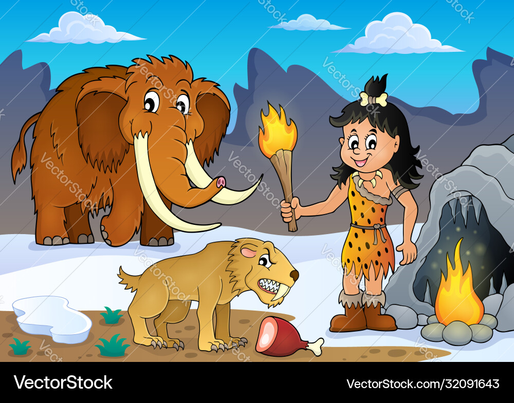 Prehistoric theme image 3 Royalty Free Vector Image