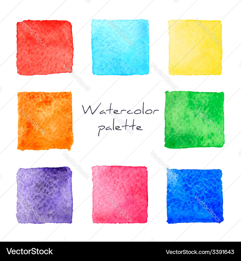 Watercolor Color Swatches Royalty Free Vector Image