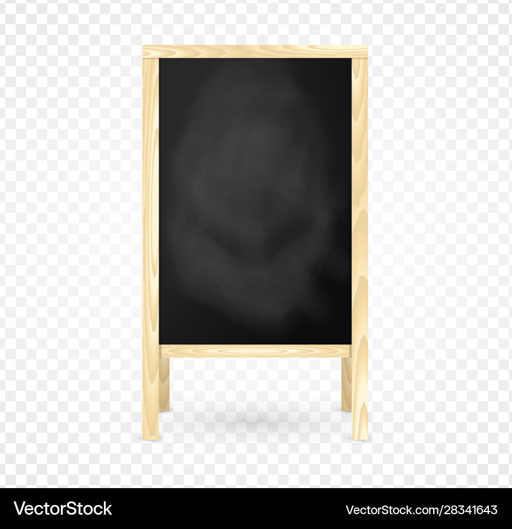 Wooden A-Frame Chalkboard Stand Royalty Free Vector Image