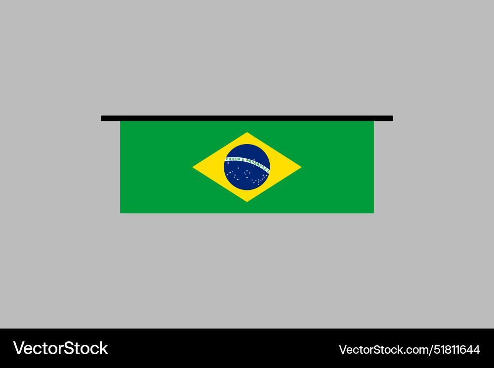 Brazil flag Royalty Free Vector Image - VectorStock