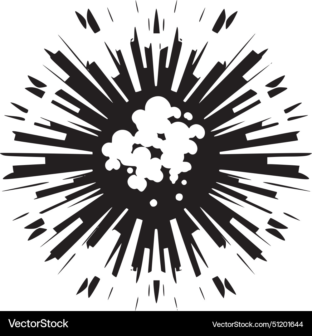 Explosion - high quality logo ideal for t-shirt Vector Image