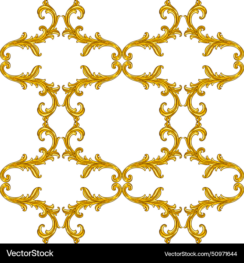 Floral pattern in baroque style decorative Vector Image