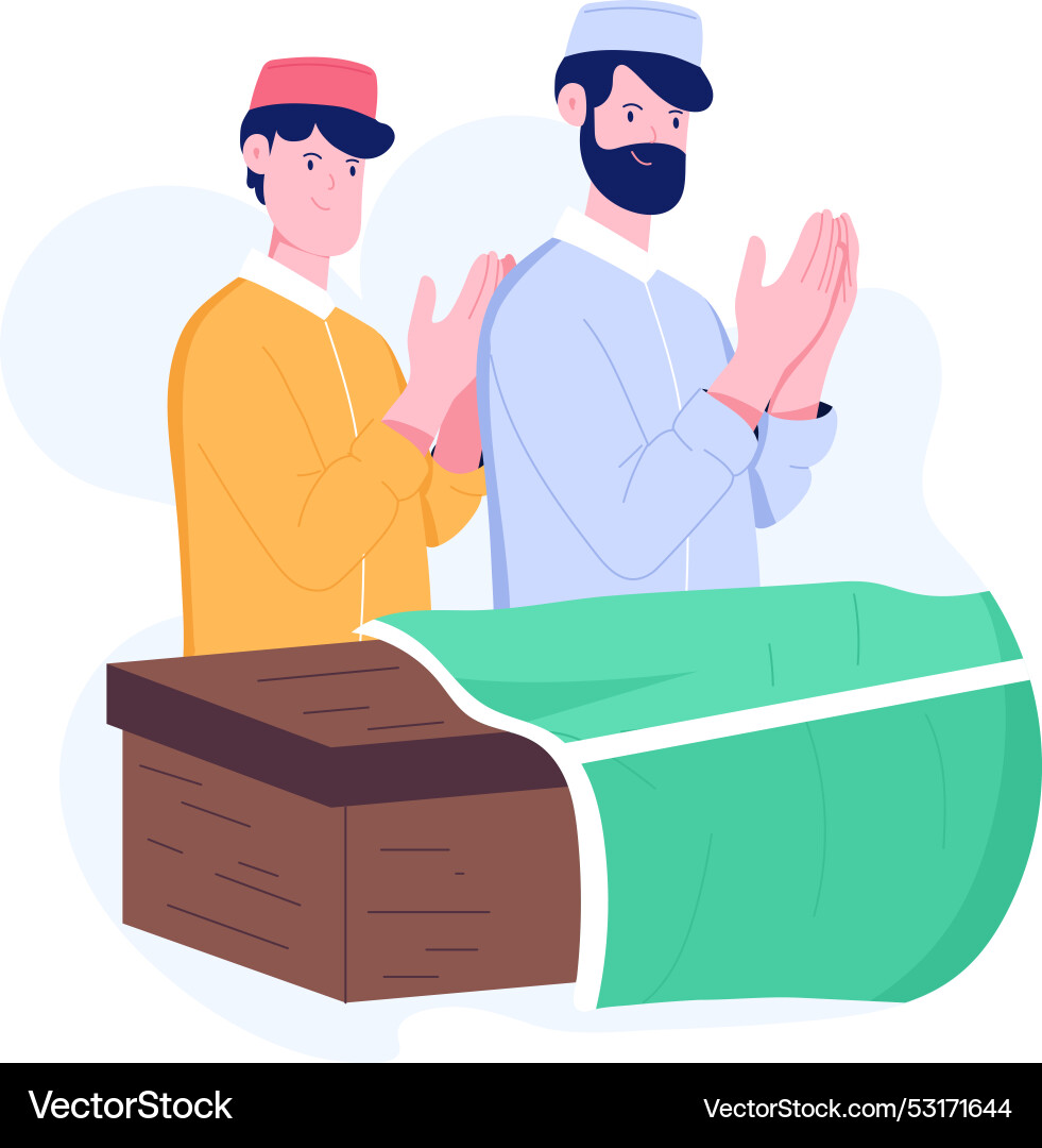 Funeral prayer Royalty Free Vector Image - VectorStock