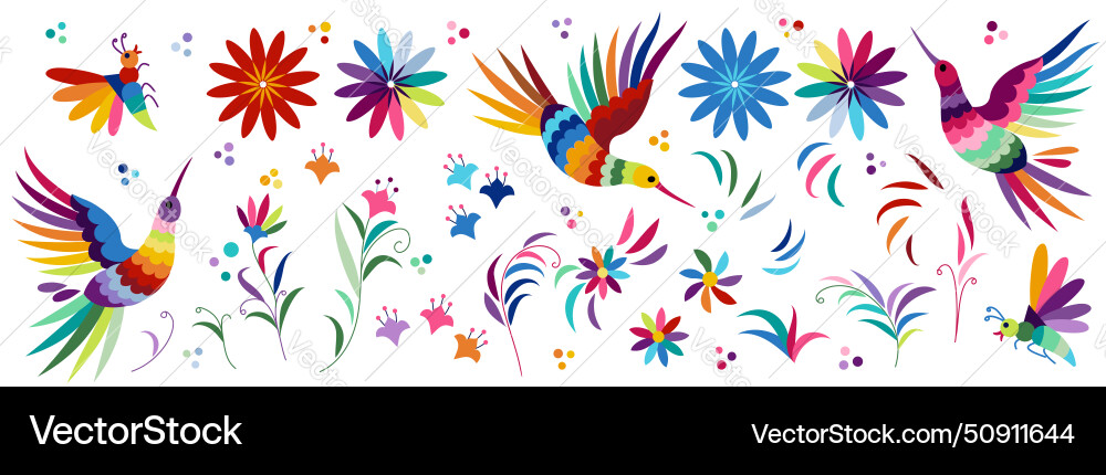 Mexican embroidery pattern Royalty Free Vector Image