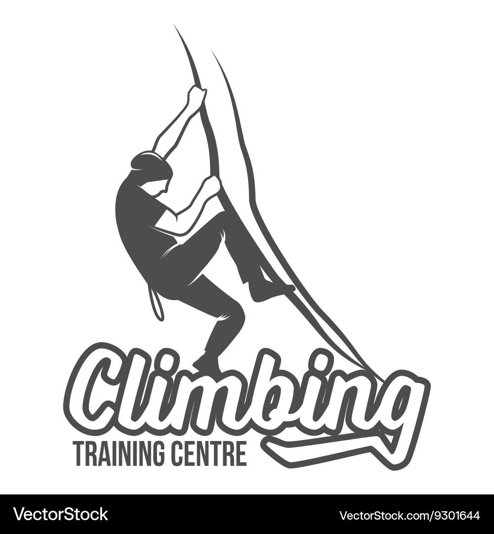 Mountain climbing vintage logos Royalty Free Vector Image