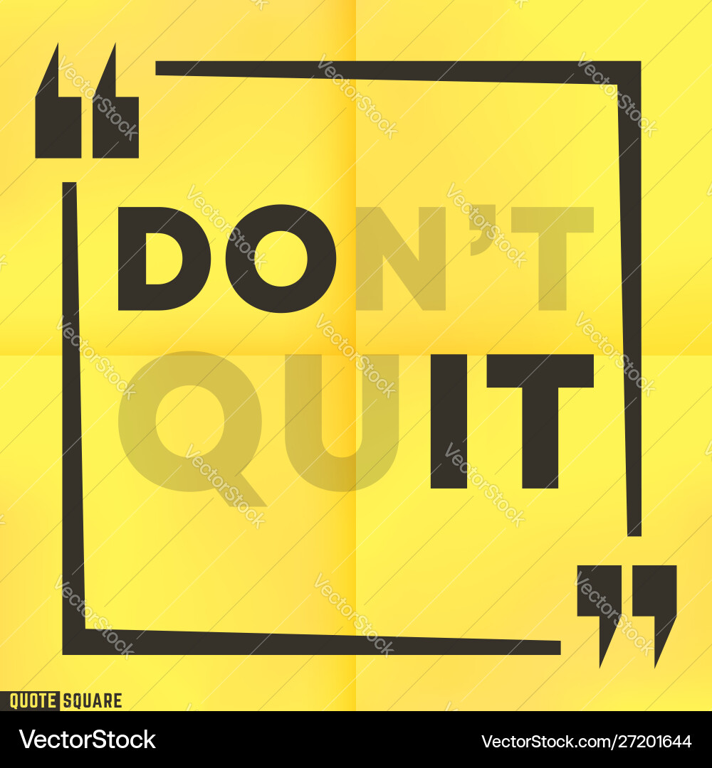 Quote motivational square template inspirational Vector Image
