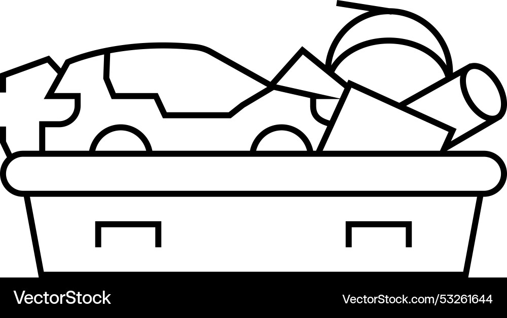 Scrap steel production line icon Royalty Free Vector Image