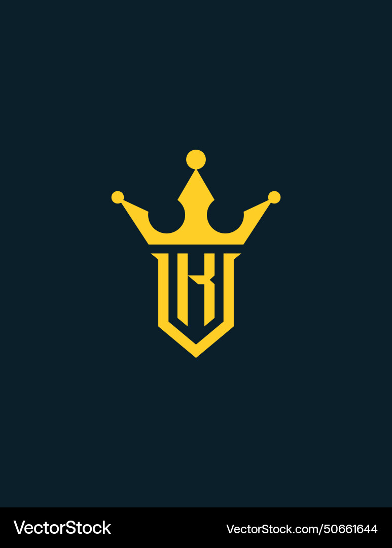 Vk crown logo Royalty Free Vector Image - VectorStock