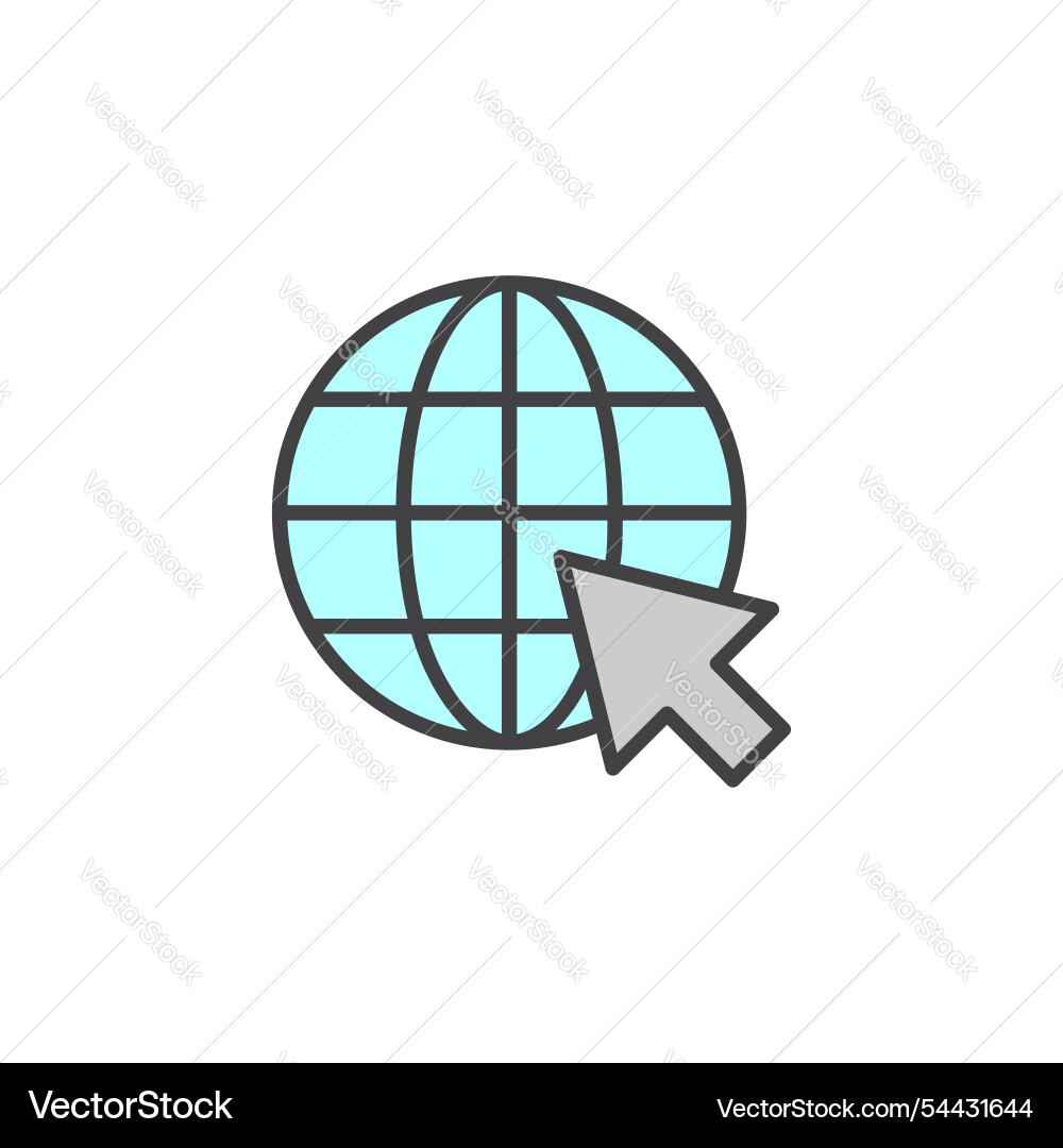 Website icon in colored version Royalty Free Vector Image
