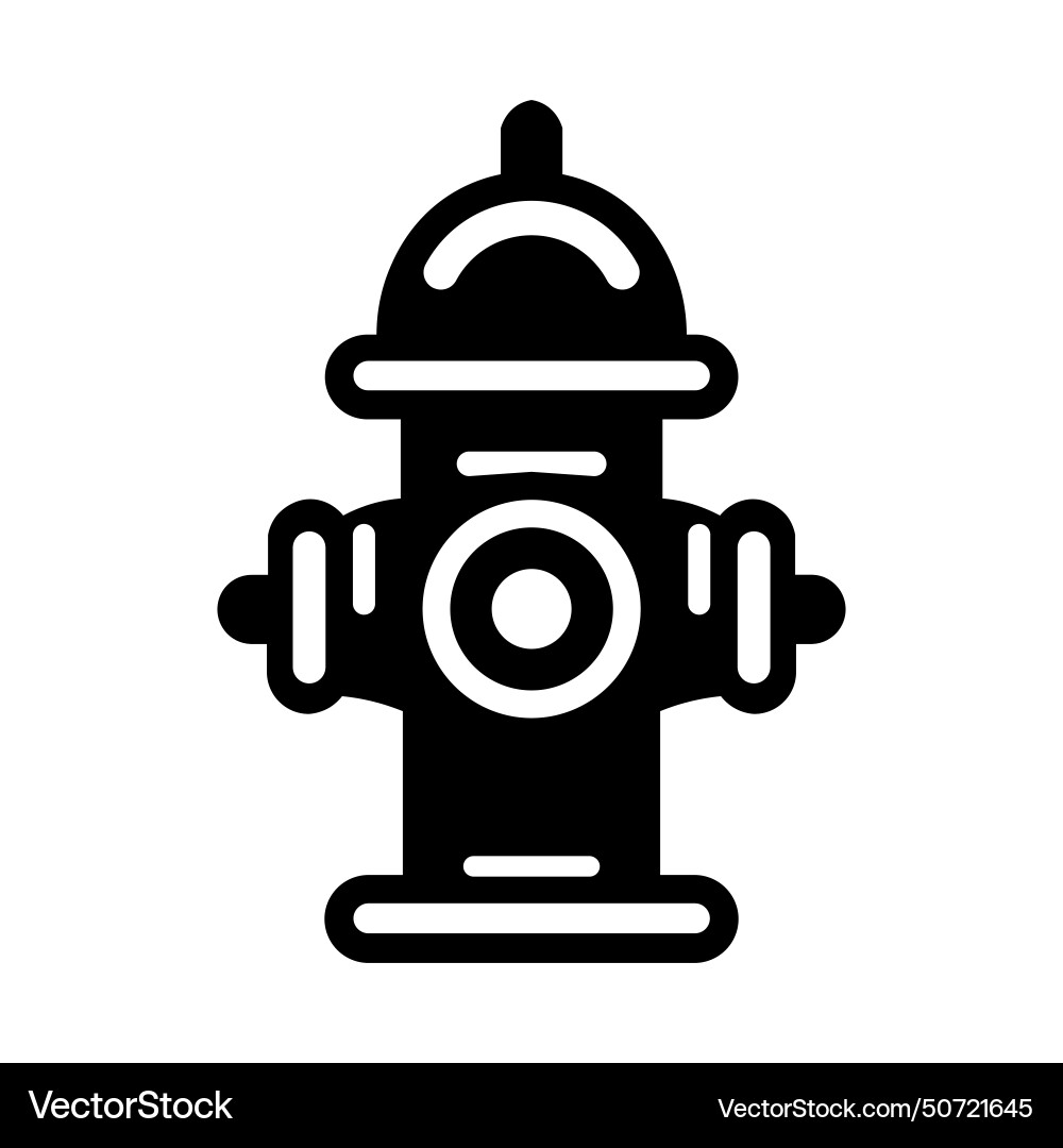 Black fire hydrant icon on white background Vector Image