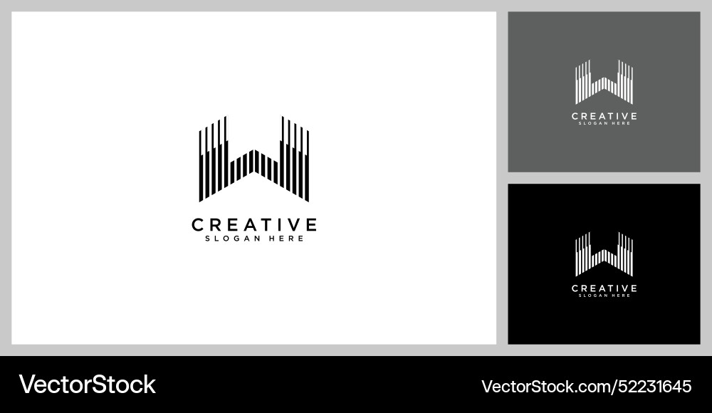 Initial letter w logo design Royalty Free Vector Image