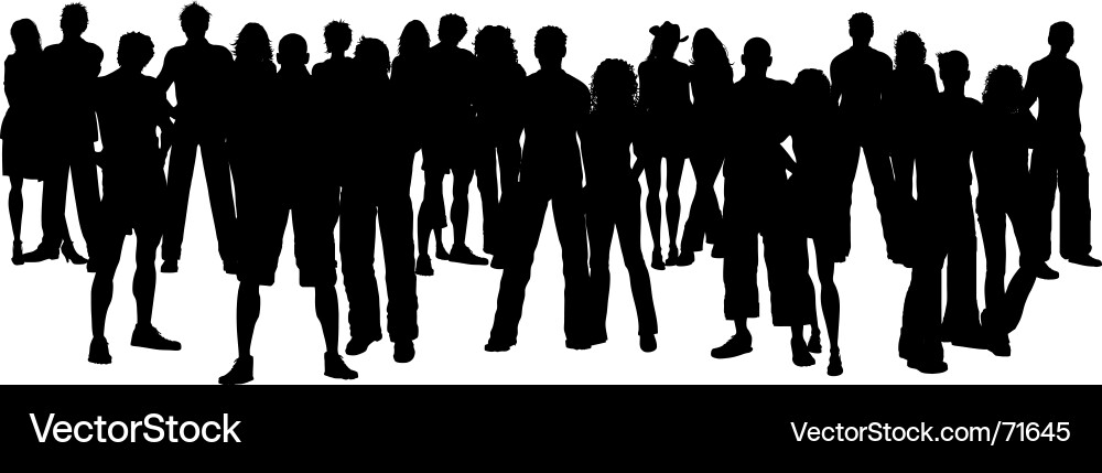 Large crowd Royalty Free Vector Image - VectorStock