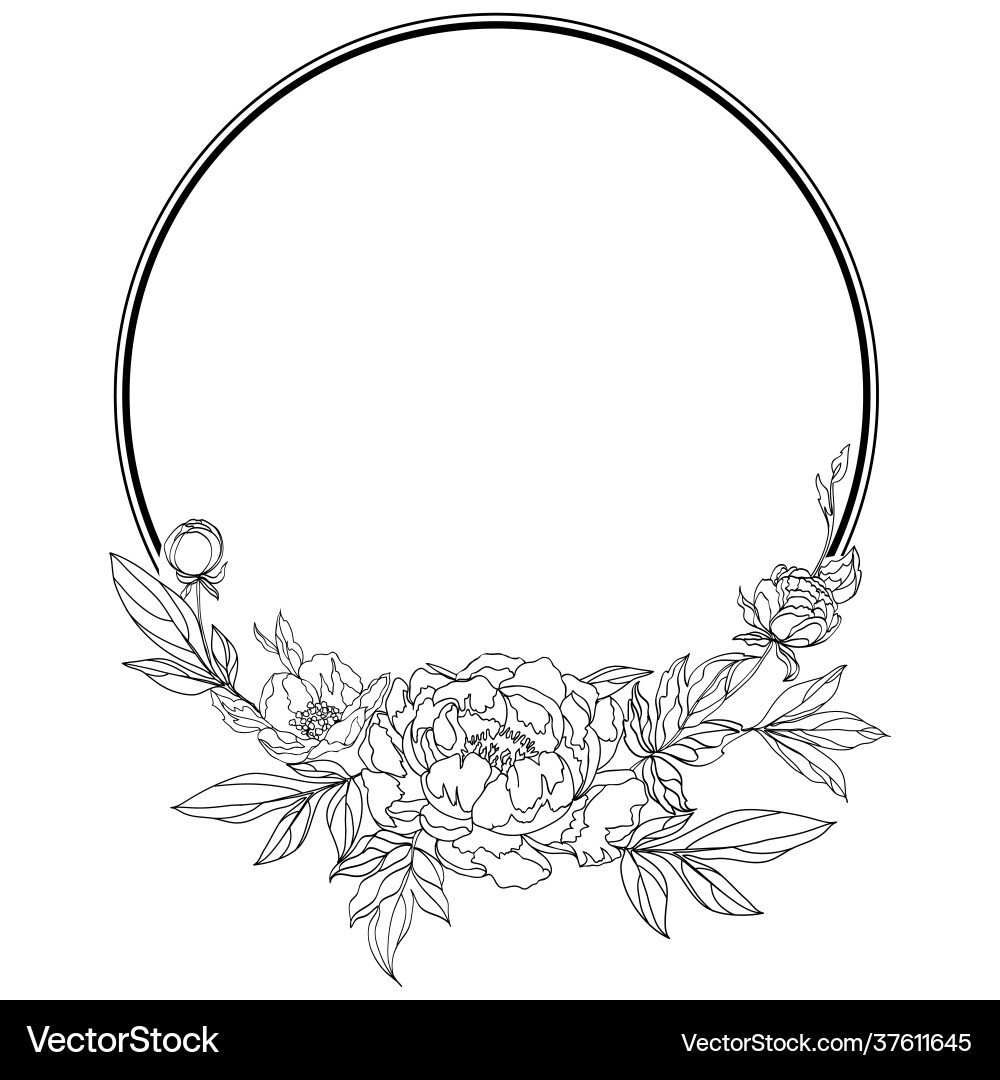 Round outline frame Royalty Free Vector Image - VectorStock