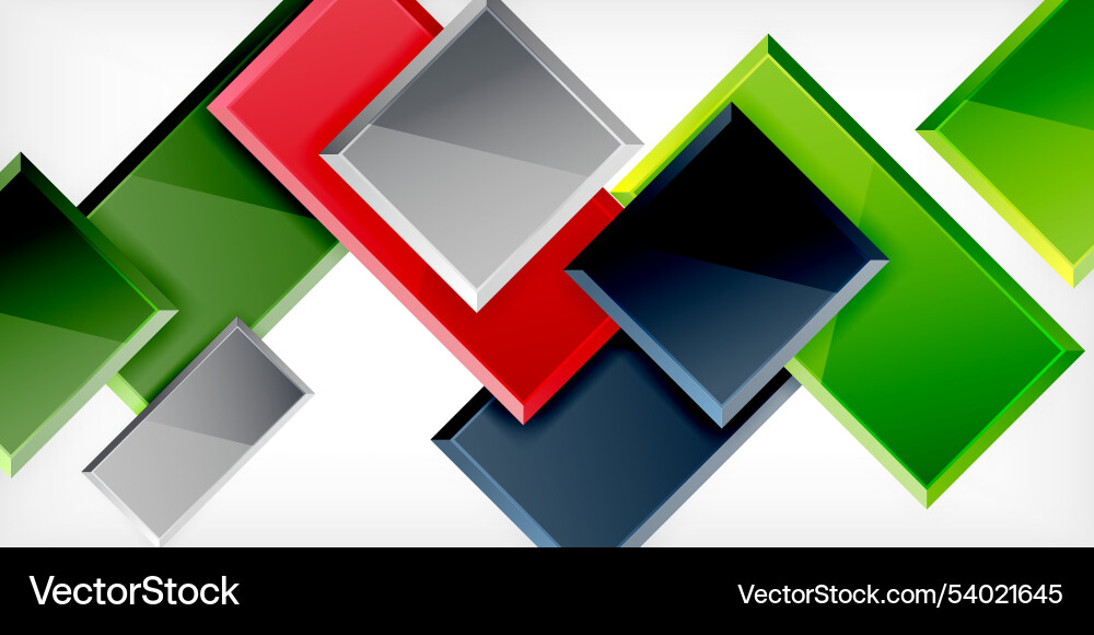 Square shape color abstract geometry Royalty Free Vector