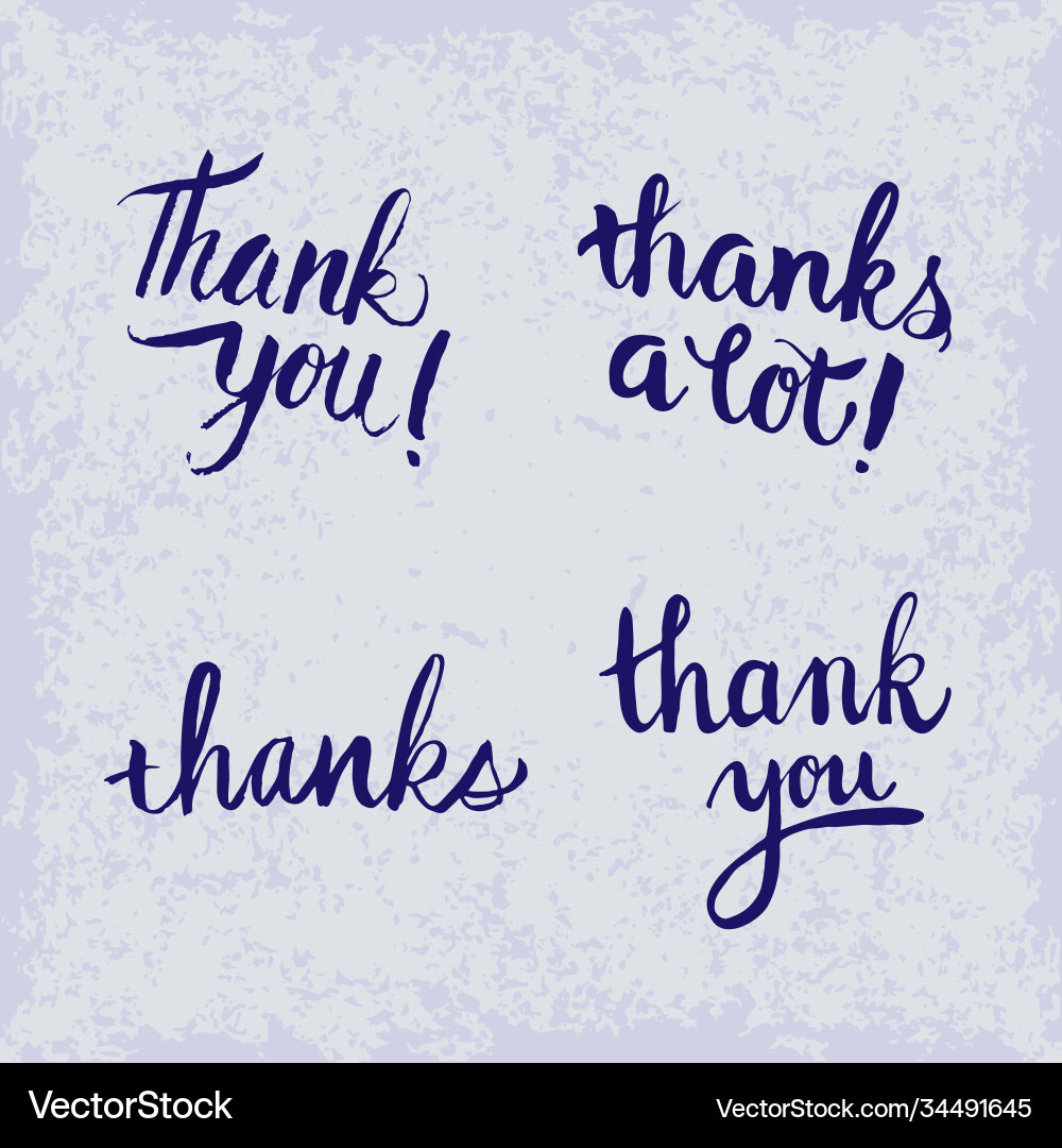 Vielen Dank - handschriftliches Schreiben Vektorbild