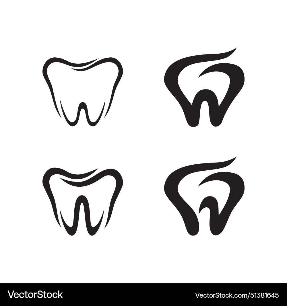 Tooth logo design Royalty Free Vector Image - VectorStock
