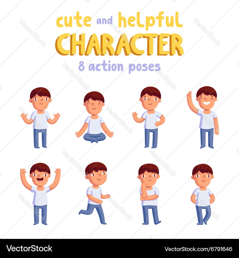 Boy mascot Royalty Free Vector Image - VectorStock
