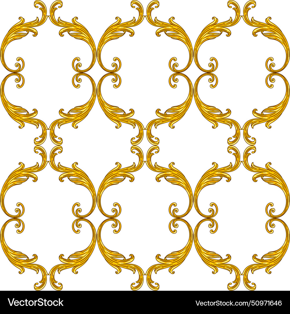 Floral pattern in baroque style decorative Vector Image