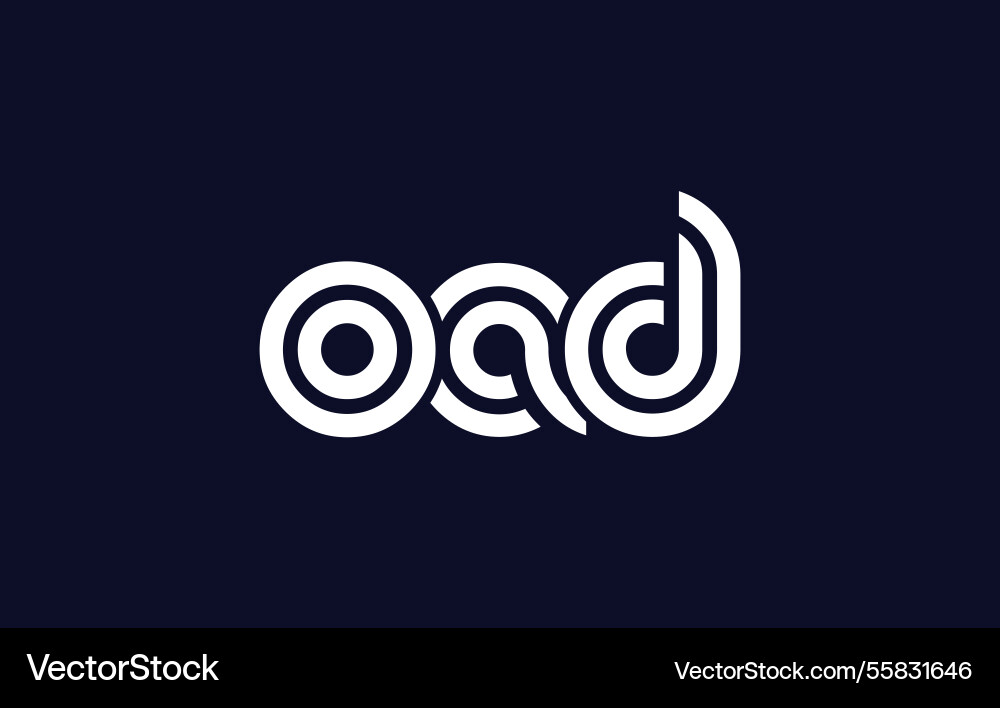 Oad creative unique modern letter logo design Vector Image