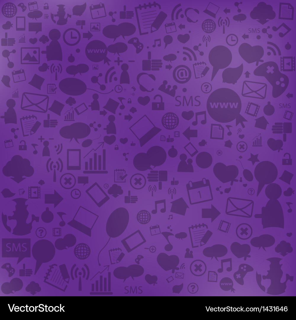 Social network background with media icons Vector Image