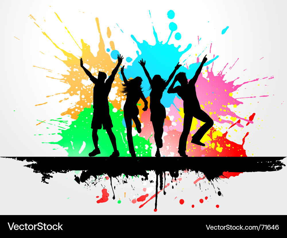 Vibrant Party Crowd Royalty Free Vector Image - VectorStock