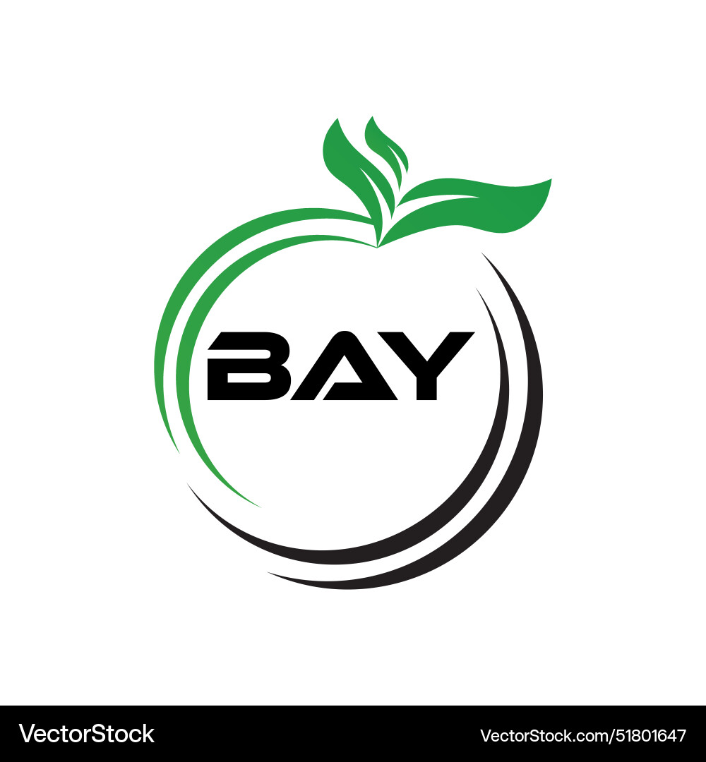 Bay letter logo design simple and modern Vector Image