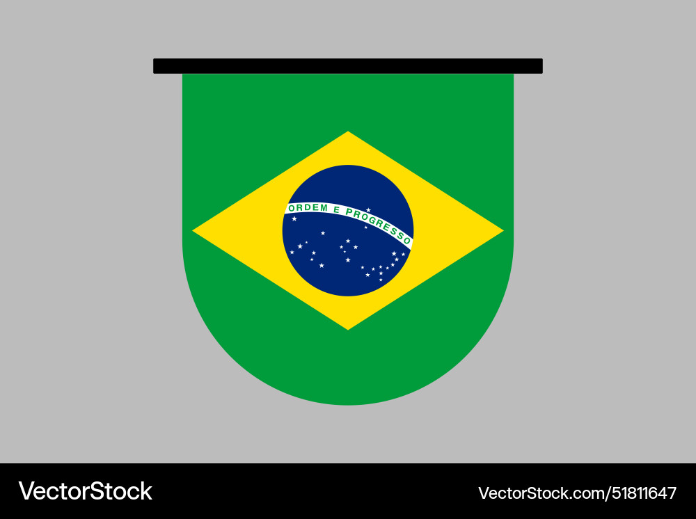 Brazil flag Royalty Free Vector Image - VectorStock