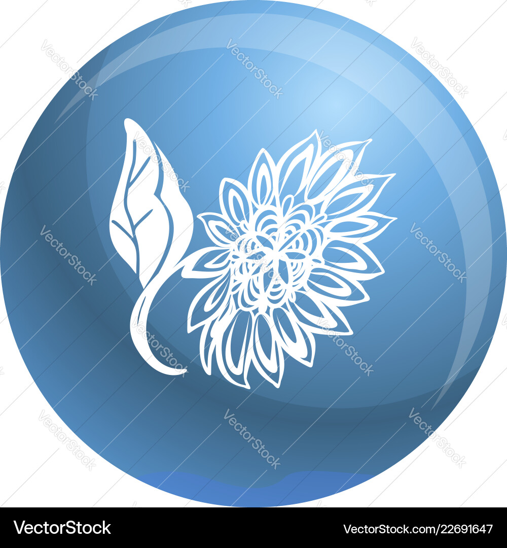 Bright sunflower icon simple style Royalty Free Vector Image