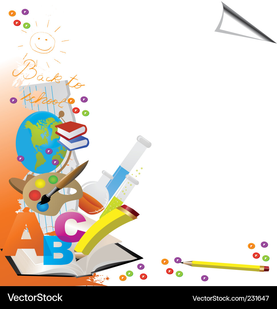 Education border Royalty Free Vector Image - VectorStock