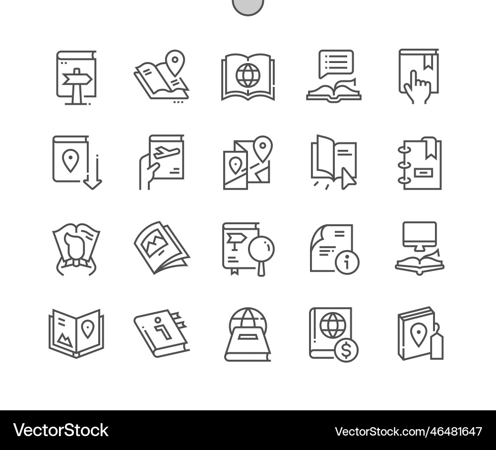 Map book user manual travel guide location Vector Image