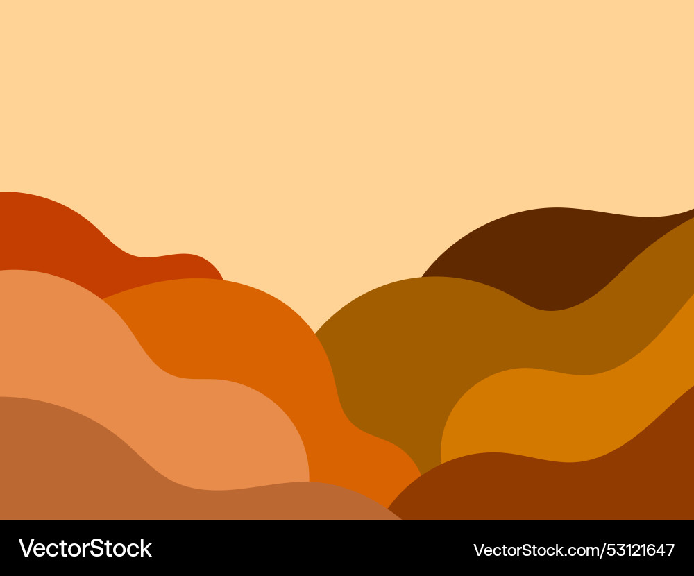 Mountain landscape in minimalist style panorama Vector Image
