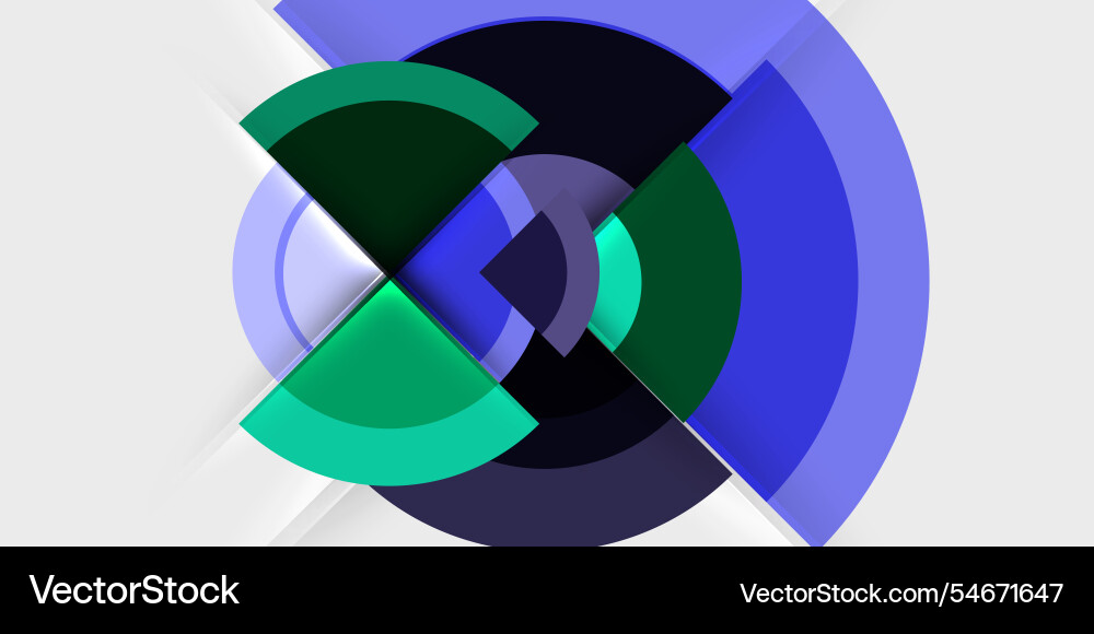 Techno circles and semi circles Royalty Free Vector Image