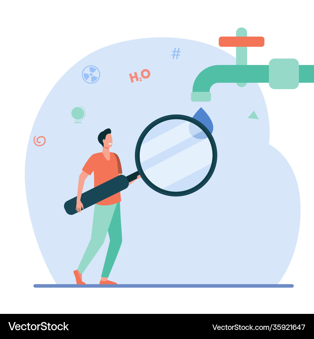Water quality research Royalty Free Vector Image